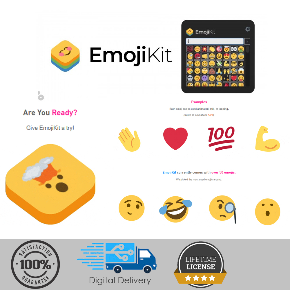 EmojiKit - aescripts for after effects animated emoji over 50 types shape layers / lottie ...