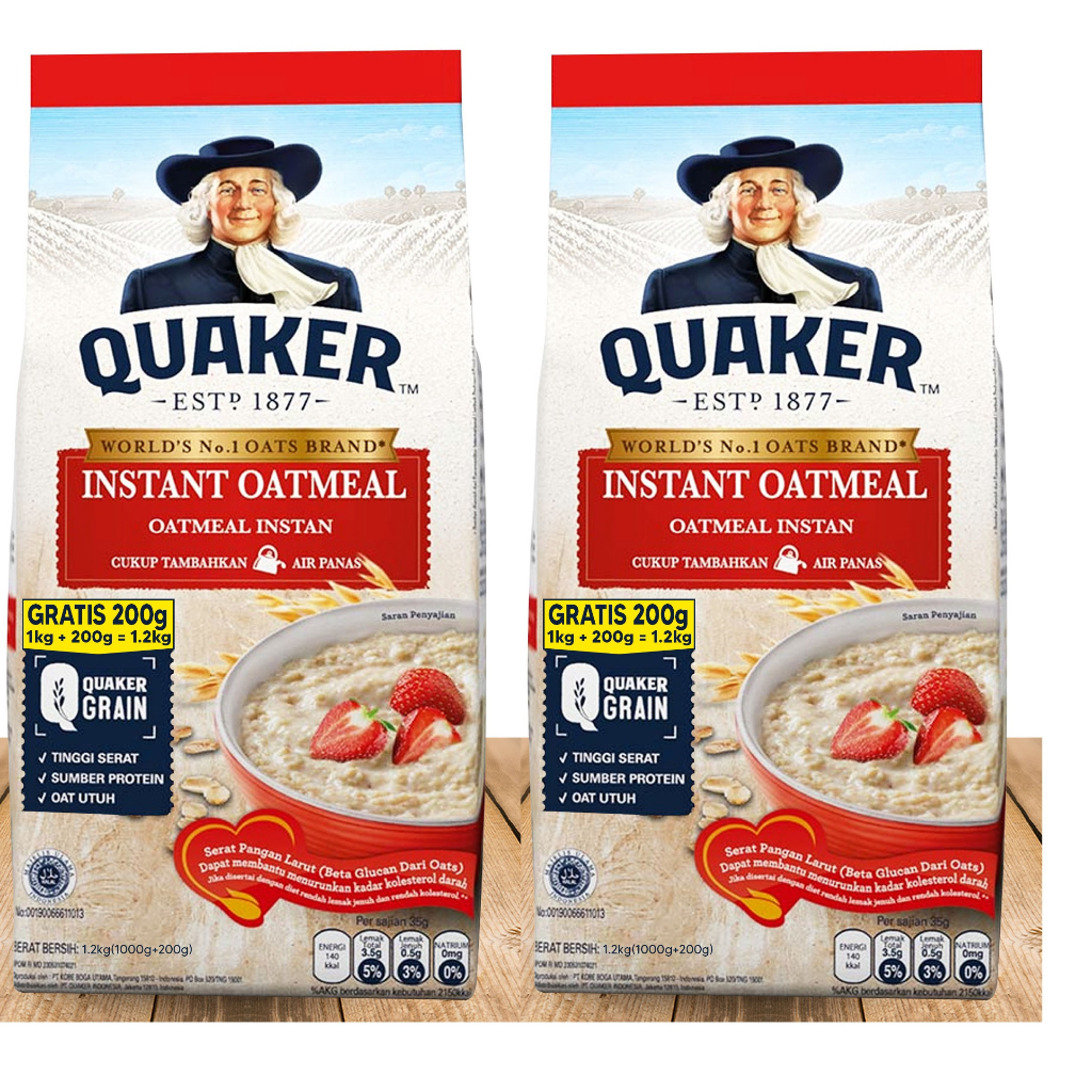 Quaker Instant Oatmeal 1Kg (2 packs) | Shopee Malaysia
