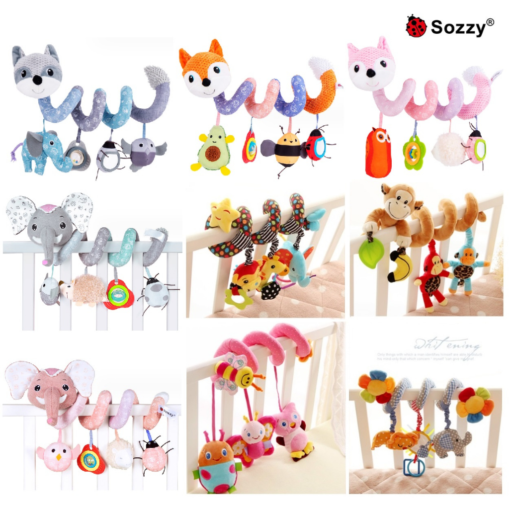 Sozzy Baby Bed Arch / Stroller Arch & Spiral Rattle Toy / Baby Cot Arch ...