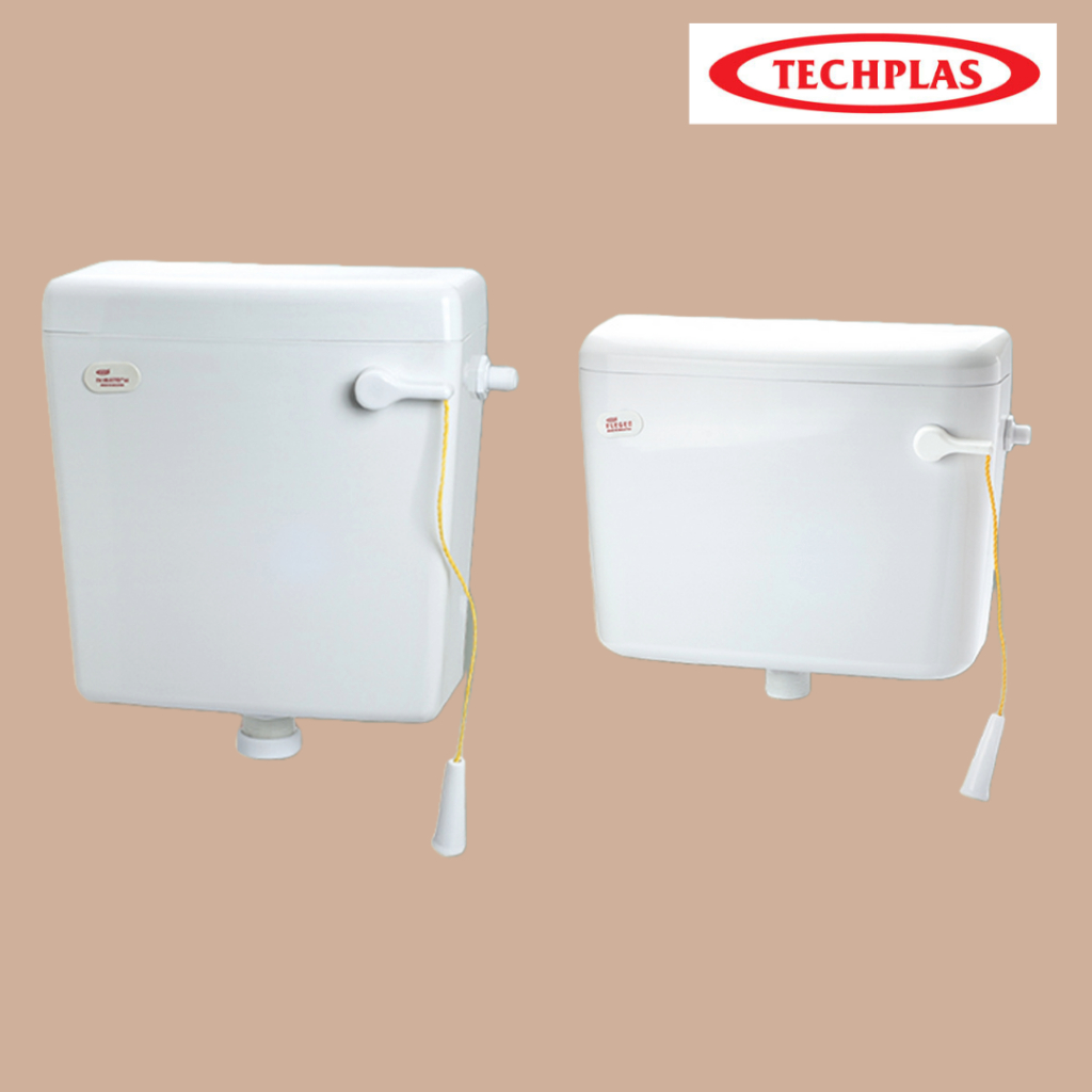 TECHPLAS Elegen Plastic Cistern Toilet Flush Tank High Level 1106-HL ...