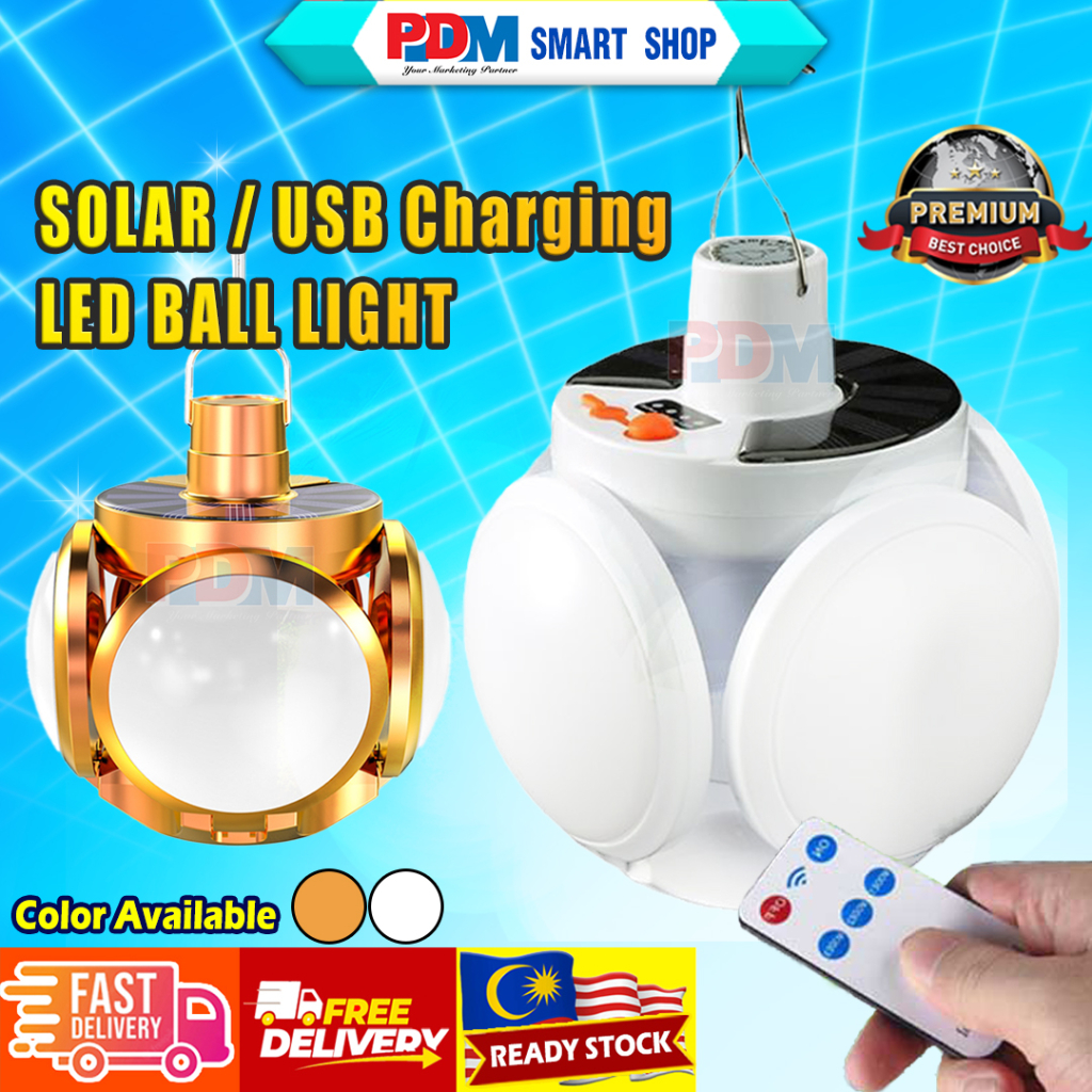 PDM Solar Rechargeable LED Football Light Remote Control | Outdoor ...
