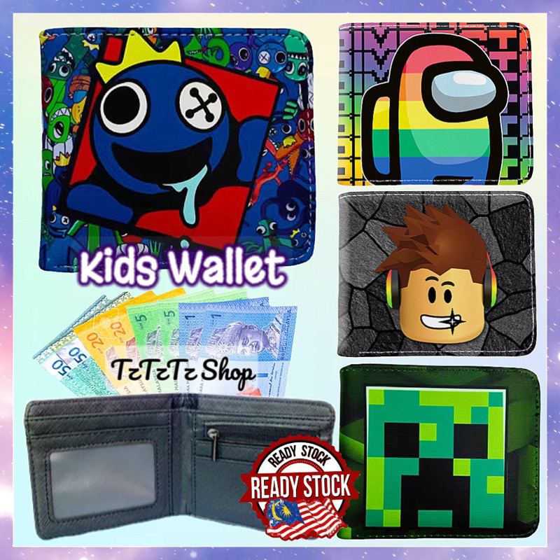 🇲🇾One piece Sprunki Roblox boys Marvel Game kids wallet Color Cartoon ...