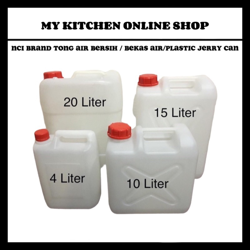 (NEW)NCI BRAND TONG AIR BERSIH / BEKAS AIR MINUMAN/PLASTIC JERRY CAN ...