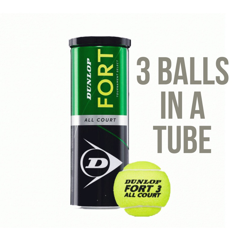 [100% Original] Dunlop Fort All Court Tennis Ball‼️ 3 Balls in a Tube🔥 ...