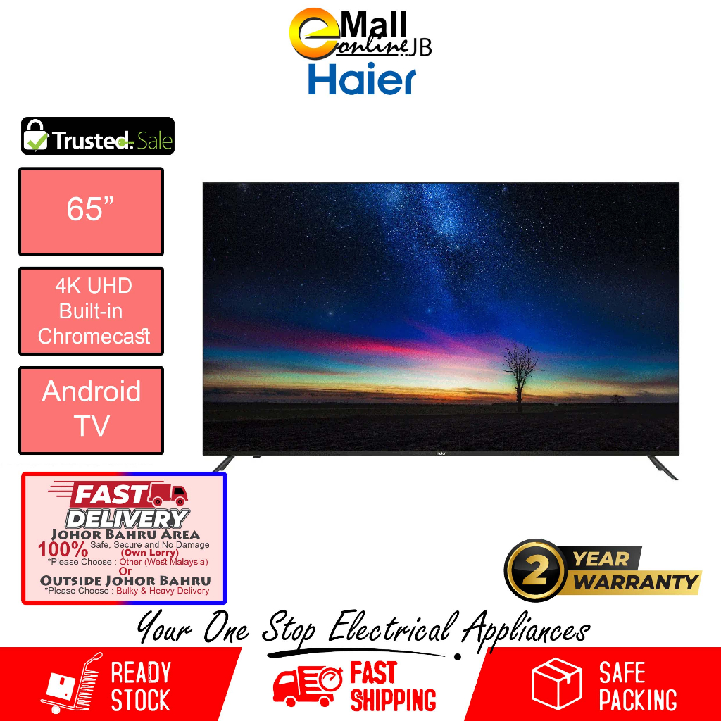 Haier 4K UHD Android Smart TV (65") H65K66UG-PLUS | LED TV | Television ...