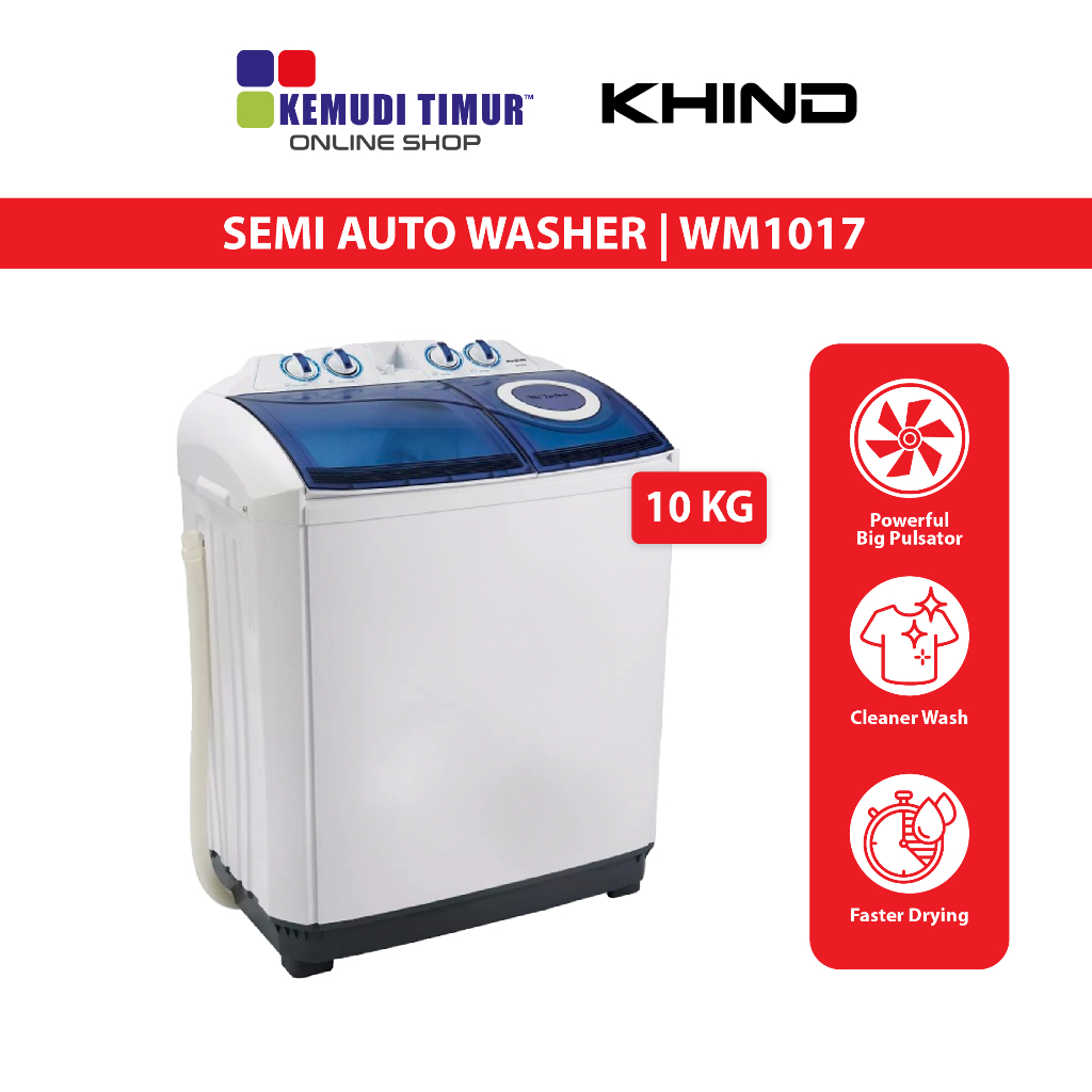 Khind Semi Auto Washing Machine 10KG | WM1017 | Shopee Malaysia