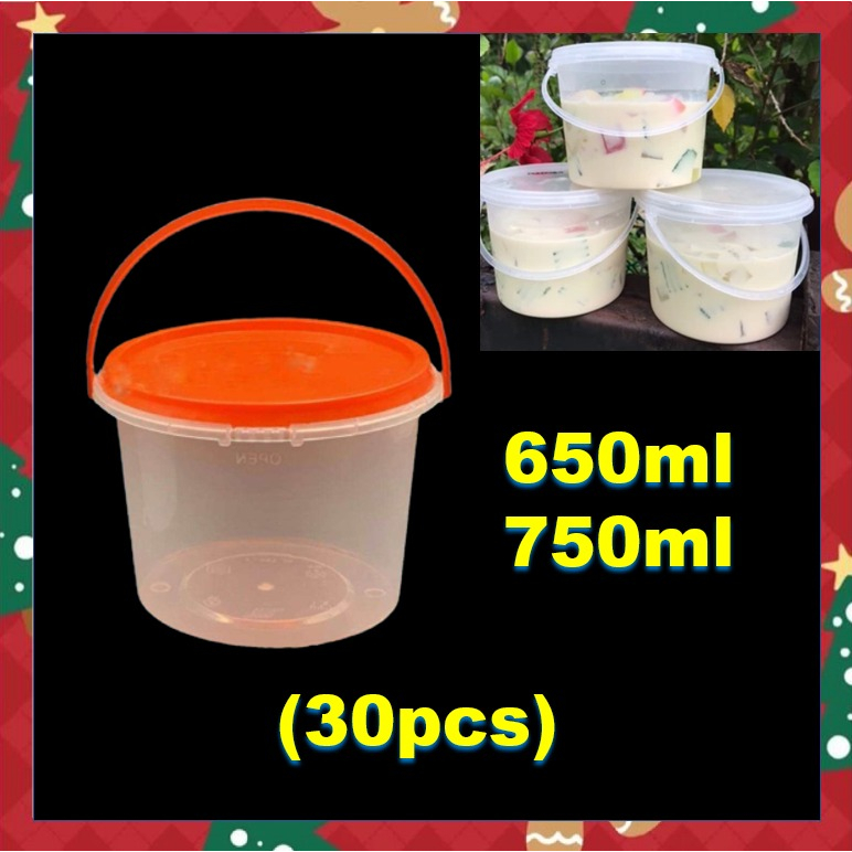 Safety Lock Round Container with Handle [ 30sets± ] MS SL650 ml SL750 ...