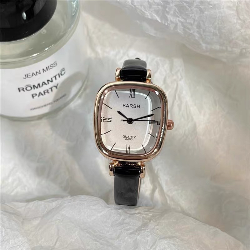 (Ready Stock) 2023 Korean style watch Korean square simple canvas ...