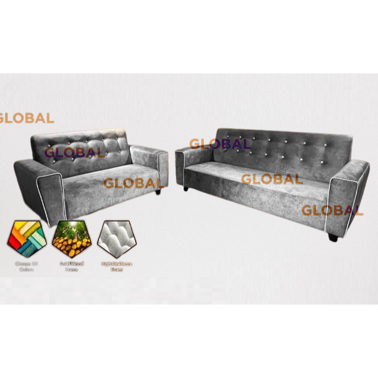 High Quality Velvet Sofa Baldu 2 Seater 3 Seater Sofa Set | Shopee Malaysia