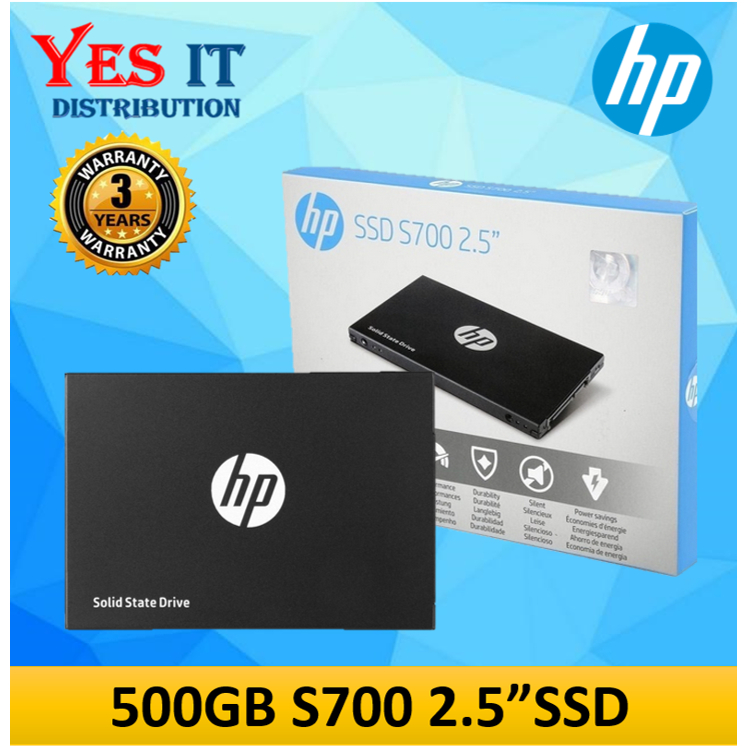 HP S700 2.5" SATA III 500GB 6.0Gb/s 3D NAND Internal Solid State Drive ...