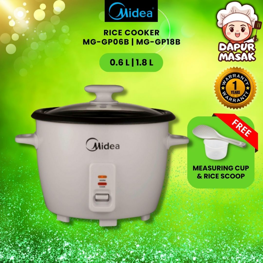 Dapur Masak Midea Electric Rice Cooker Small MG-GP06B MG-GP18B 0.6 1.8 ...