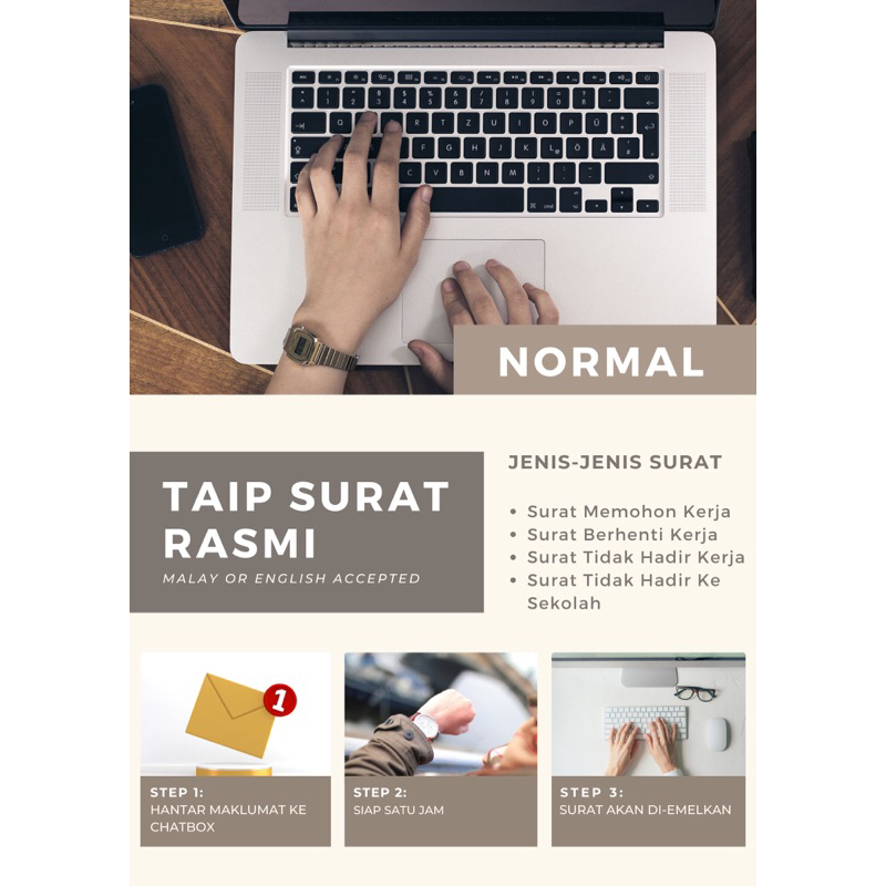 SERVIS TAIP SURAT RASMI PDF (Surat Memohon/Berhenti Kerja, Surat Tidak ...