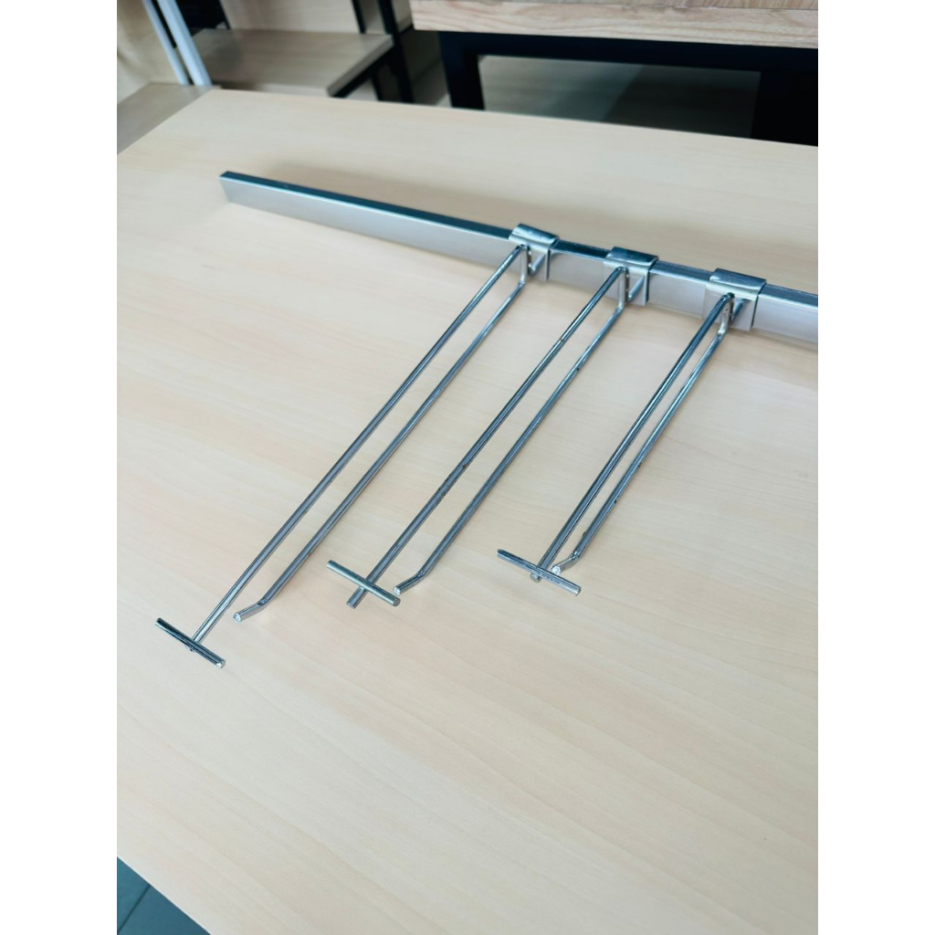 1 PCS SQ BAR HOOK W/PRICE HOLDER 8" (CH)/ SQ BAR HOOK W/PRICE HOLDER 10 ...