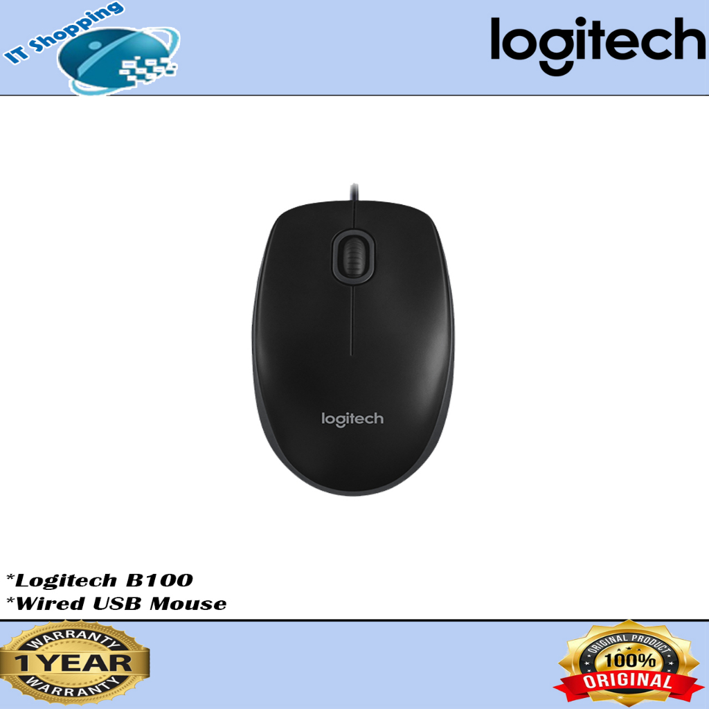 LOGITECH B100 USB WIRED MOUSE | Shopee Malaysia