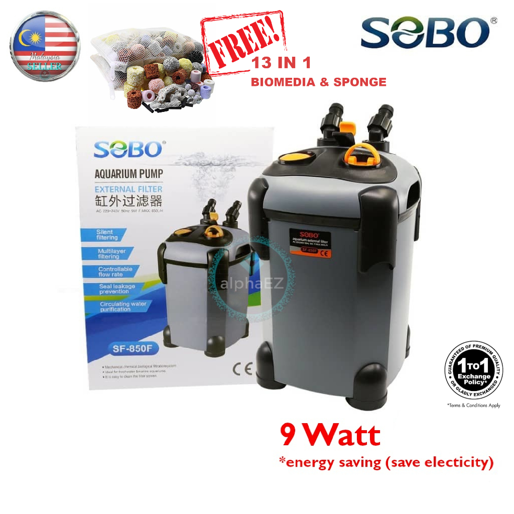 SOBO SF-850F-UV / SF-850F Aquarium Pump Canister External Filter With ...