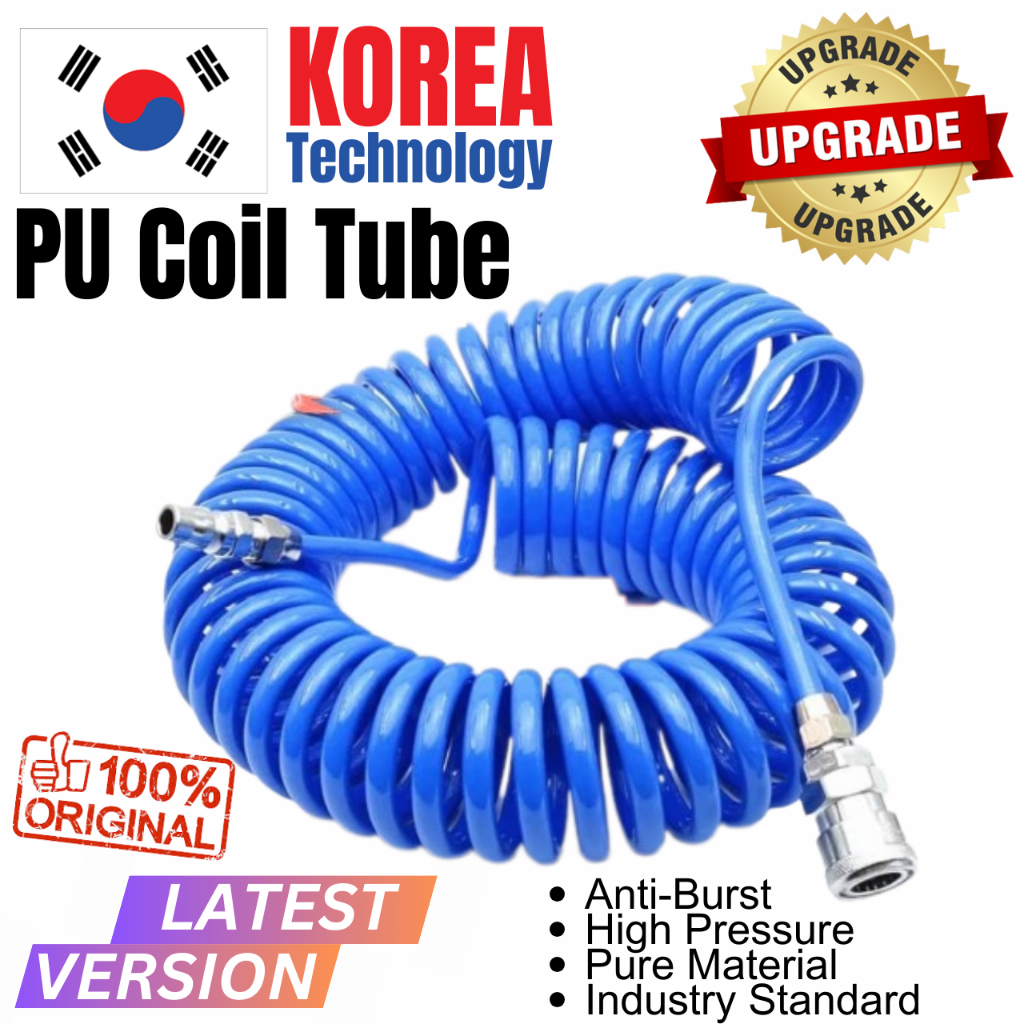 PU Coil Tubing/PU Tube Air Hose Flexible Spiral Recoil Air Pipe8mmx5mm ...