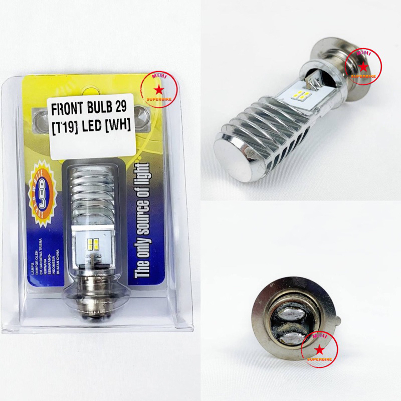 LED FRONT BULB T19 MENTOL LAMPU DEPAN SUPER WHITE LC135 EX5 DREAM DASH ...