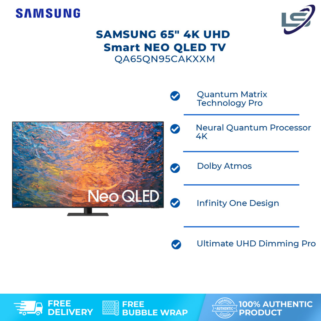 SAMSUNG 65" 4K UHD Smart NEO QLED TV QA65QN95CAKXXM | Dolby Atmos ...