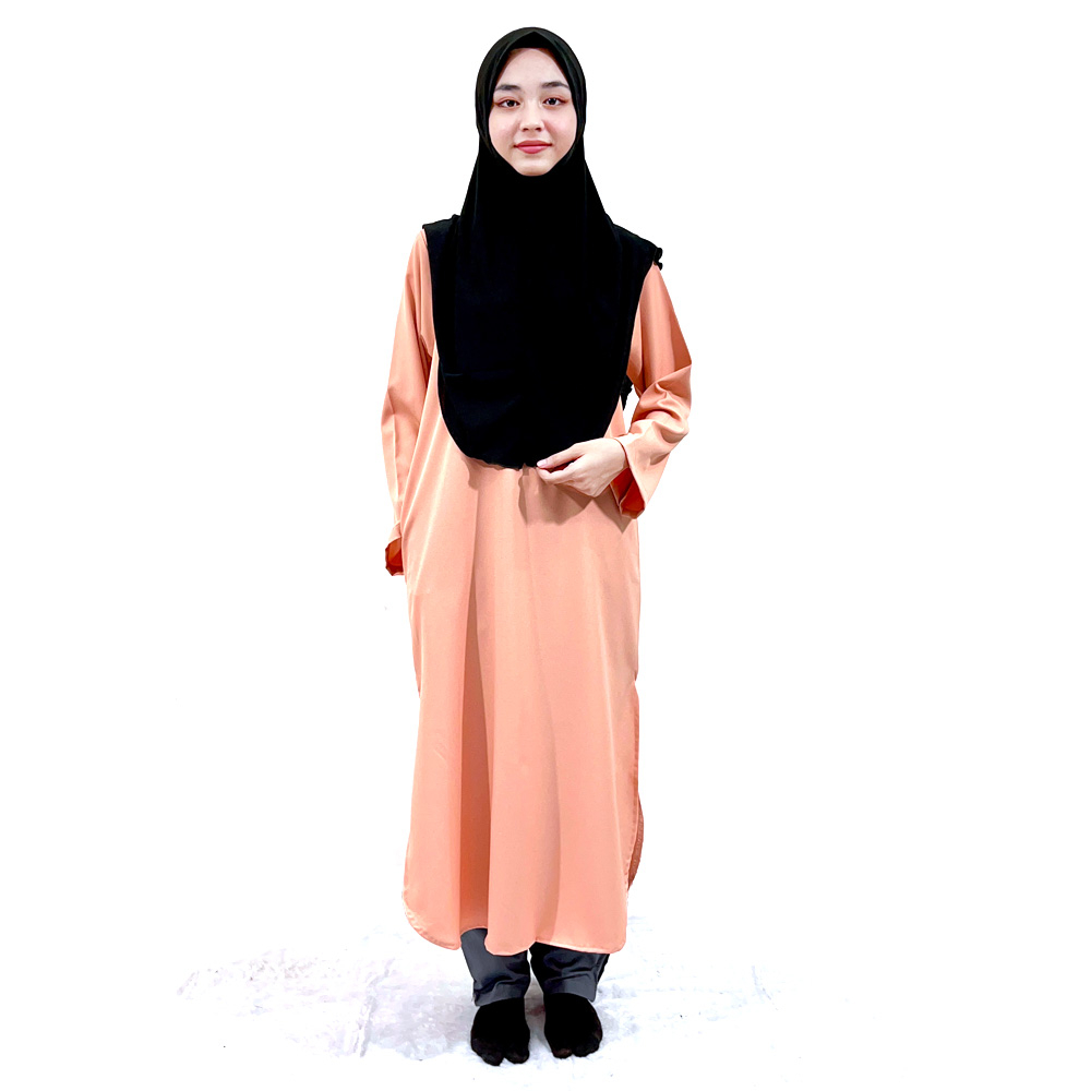 Tunic blouse baju labuh muslimah women long top plus size (S TO 6XL ...