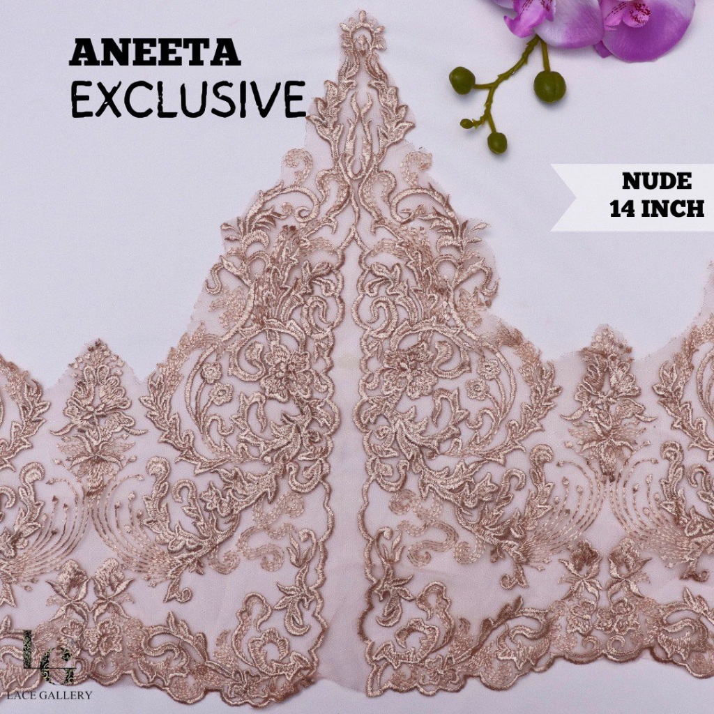 🔥0.5M | ANEETA EXCLUSIVE BORDER LACE BAJU RENDA KAIN AKSESORI PAKAIAN ...