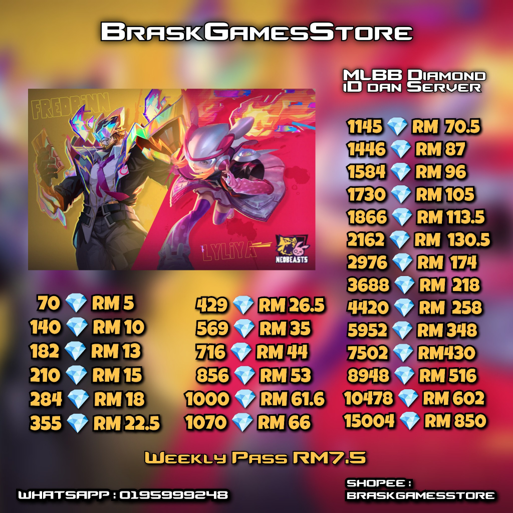 Joki Mobile Legends MLBB Murah Malaysia/MLBB Boosting Rank Service/ML ...