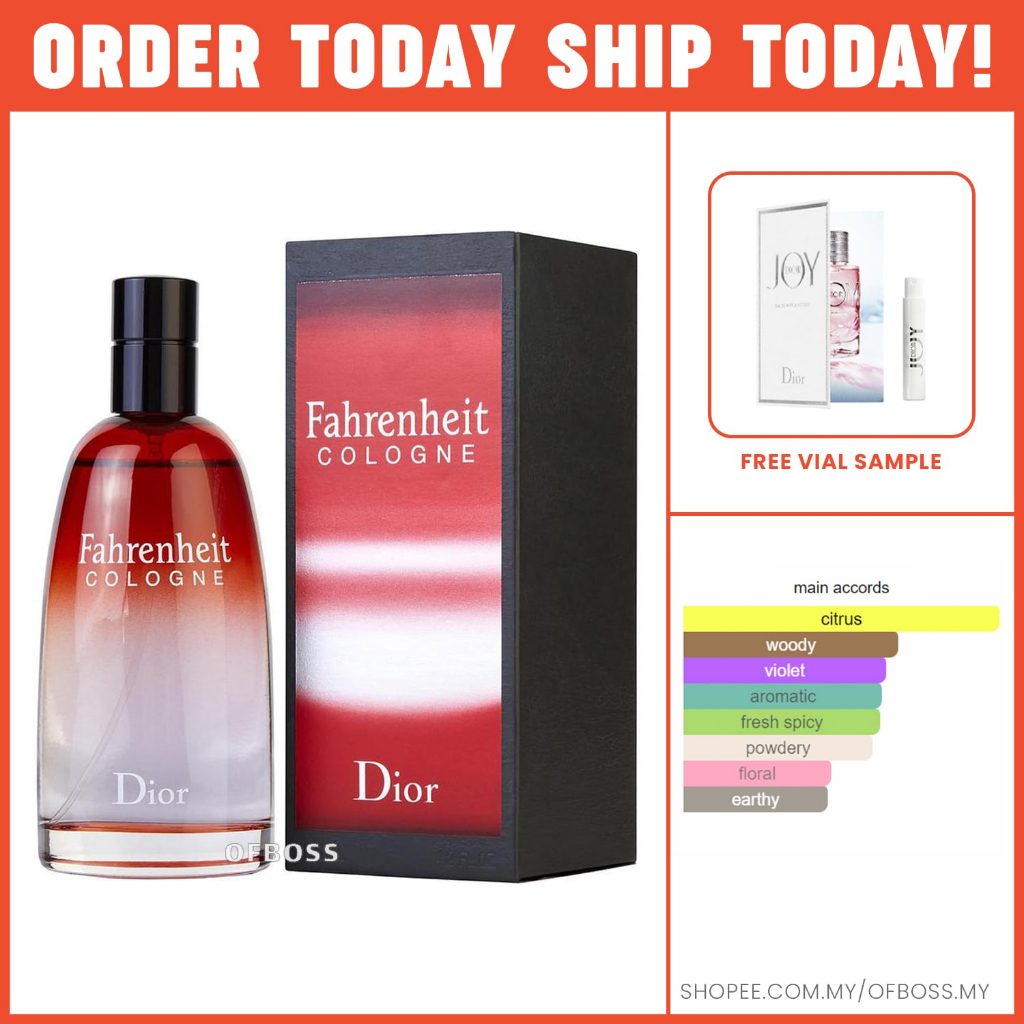 Fahrenheit Cologne 75ml Perfume for Men | Shopee Malaysia