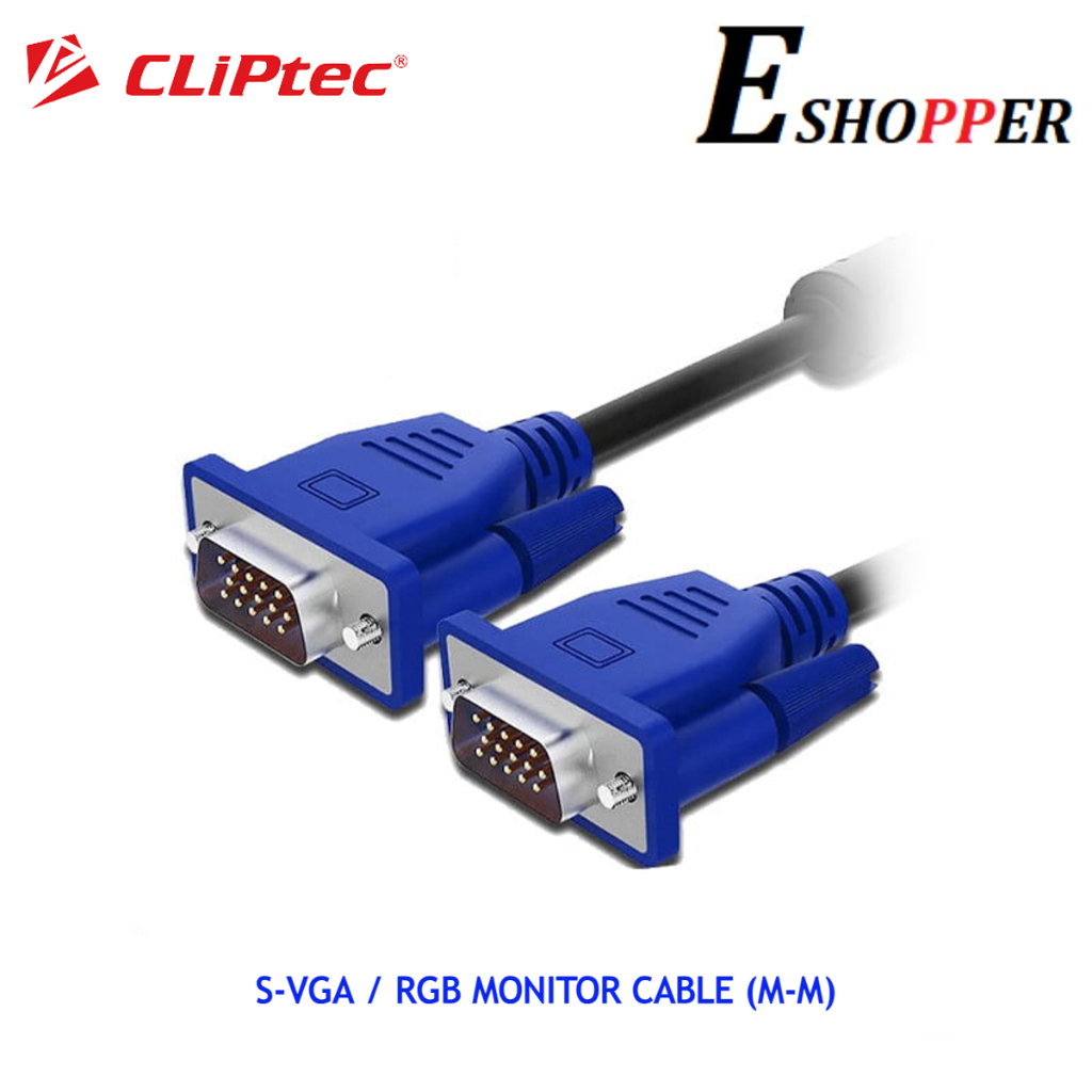 CLIPTEC S-VGA / RGB MONITOR CABLE (M-M) | Shopee Malaysia
