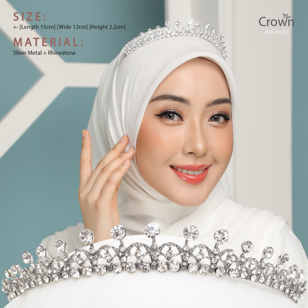 [CROWN Bride SILVER] Zirconia, Crown Rhinestone, Crown Tunang, Crown ...