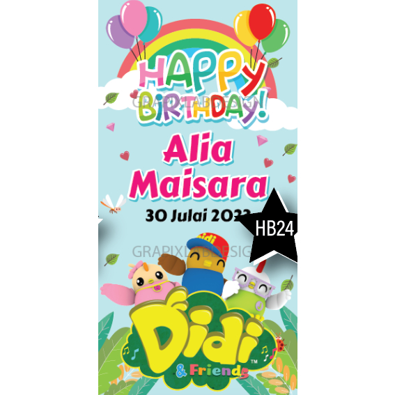 Happy Birthday Sticker / Selamat Hari Jadi Sticker / Sticker Kotak ...