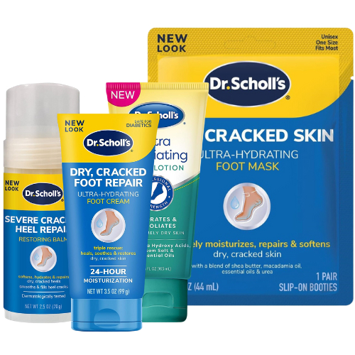 Dr.Scholl Cracked Heel Repair Balm Moisturizing | Ultra Exfoliating Foot Lotion | Hydrating ...