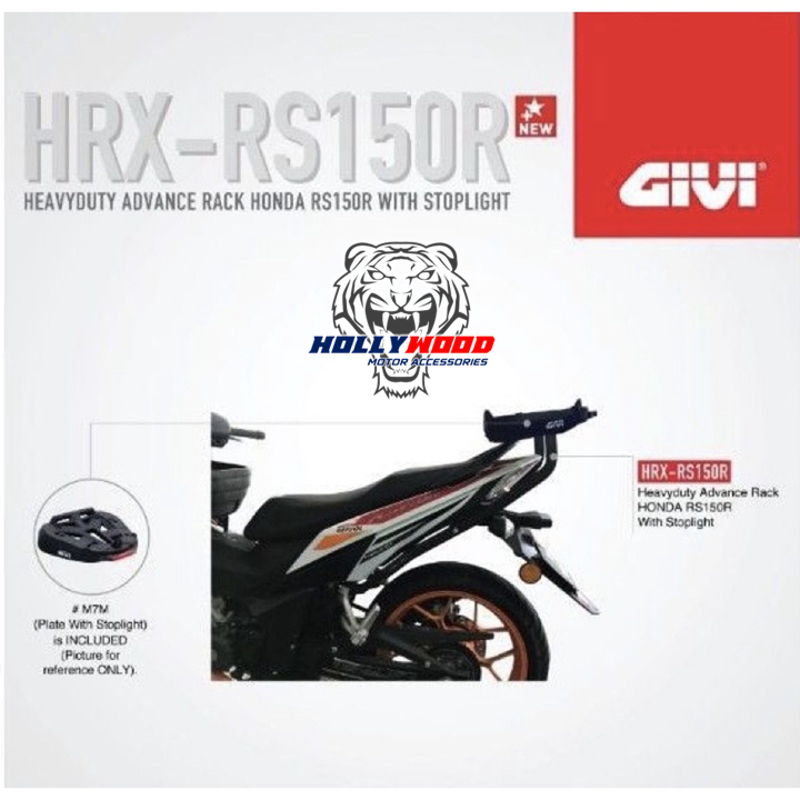 GIVI MONORACK EXTREME HEAVY DUTY ADVANCE RACK FOR ALL PVC TOP BOX ALLUMINIUM LC135 Y15 RS RSX ...