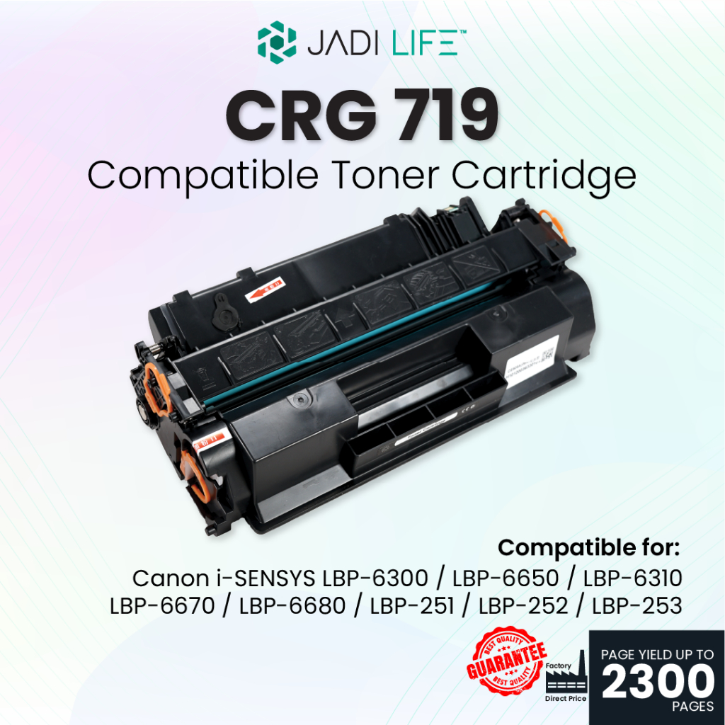 Compatible CRG 719 Laser Toner Cartridge For Use In Canon i-SENSYS LBP ...