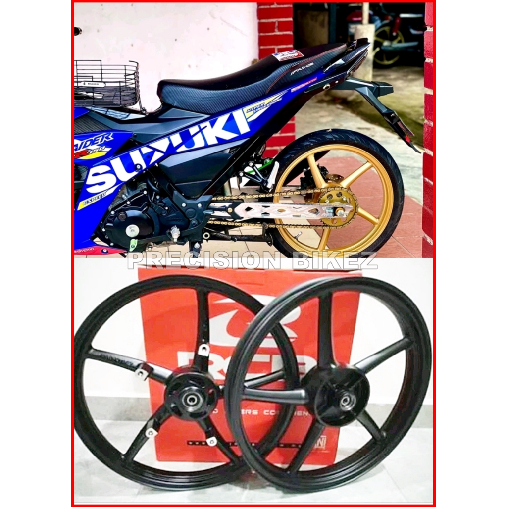 RCB SP522 SPORT RIM BELANG RAIDER 150 160/185 X 17 GOLD & MATT BLACK ...