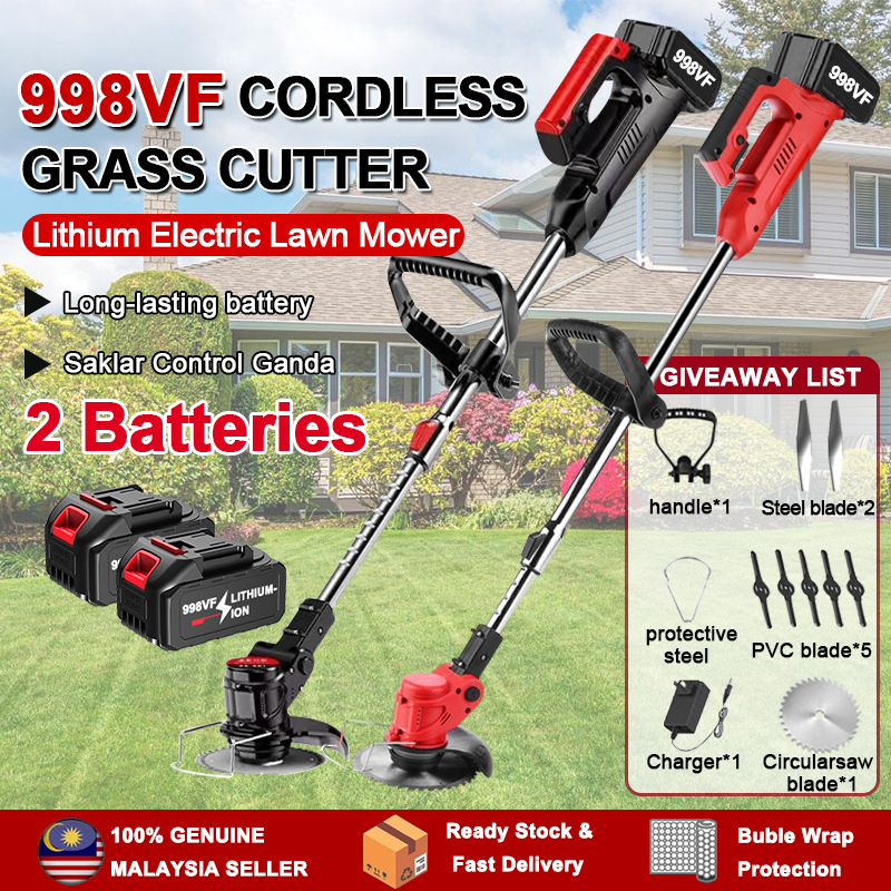 998VF Cordless Grass Cutter Portable Electric Lawn Mower Grass Trimmer ...