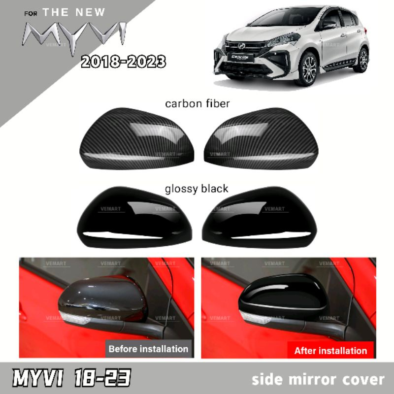 Perodua myvi gen3 mg3 2018-2022 side mirror cover accessories myvi g3 ...