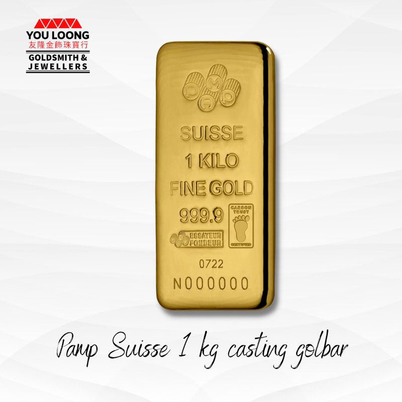 Youloong Suisse Pamp Casting kiloBar 999.9GOLD 1kg/1000grams | Shopee ...