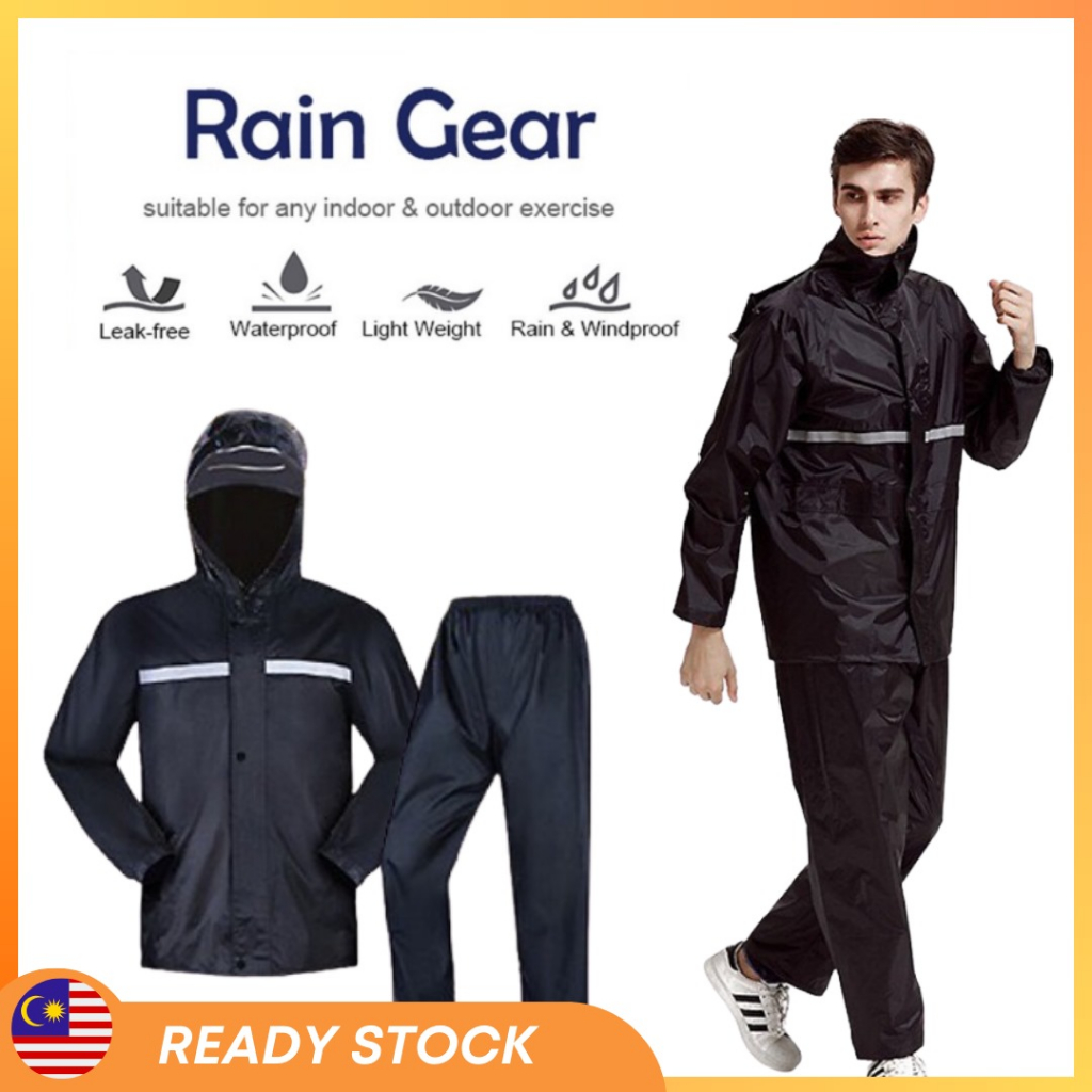 Ready Stock Motorcycle Rain Coat Baju Hujan Waterproof Motor Outdoor ...