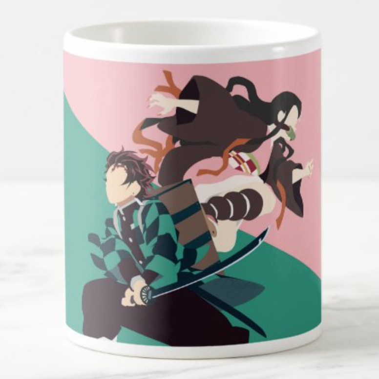 DEMON SLAYER MUG | KIMETSU NO YAIBA | WHITE MUG | TANJIRO | NEZUKO ...