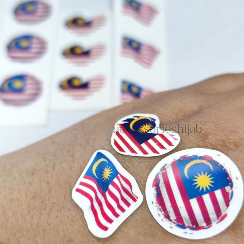 STICKER TATTOO / STICKER PIPI MERDEKA BENDERA MALAYSIA MADANI ...