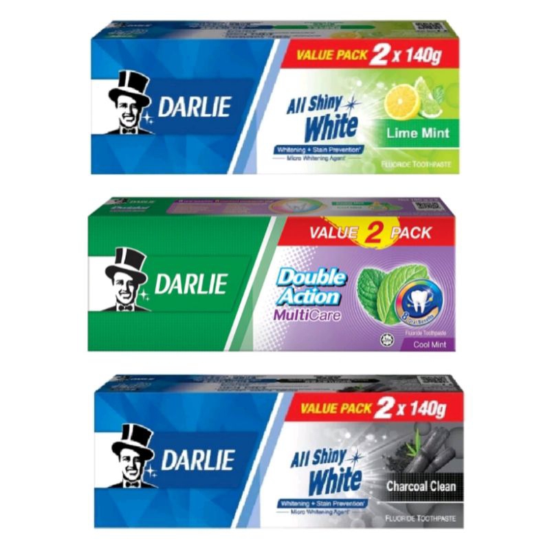 Darlie All Shiny Toothpaste Twin Pack Ubat Gigi Pek Kembar | Shopee ...