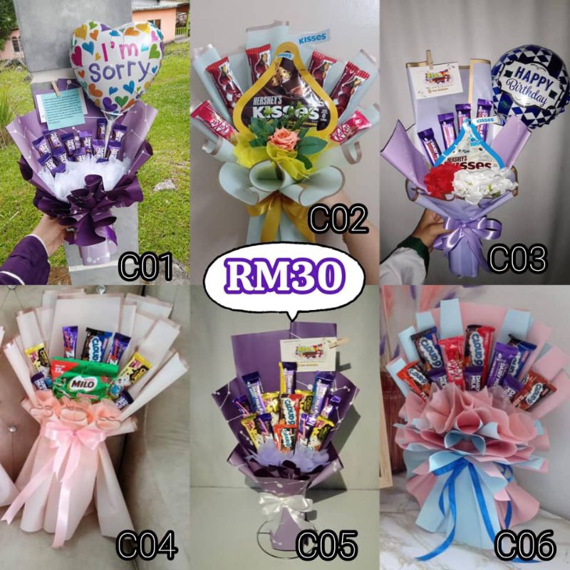 bouquet chocolate bajet | Shopee Malaysia