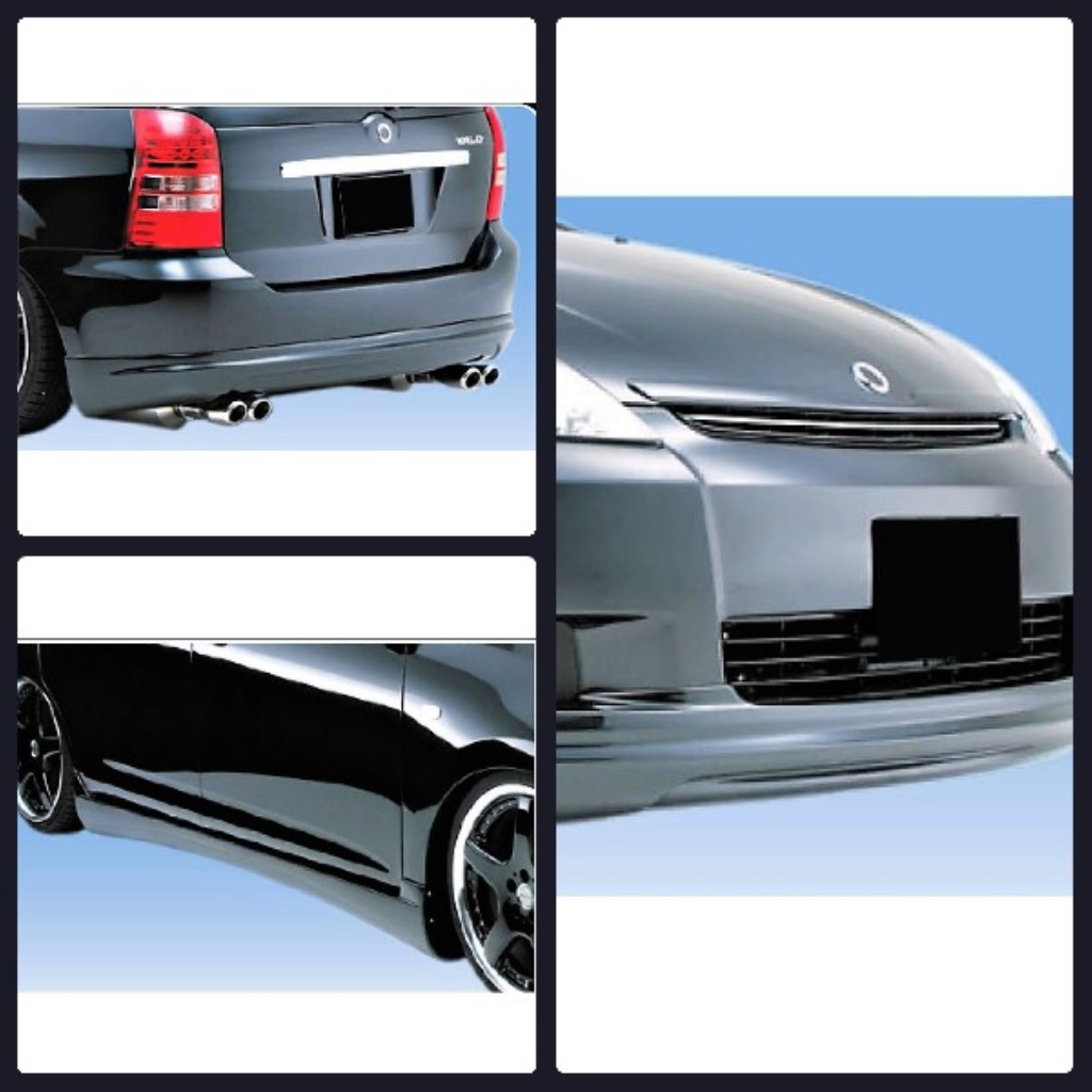 1st Generation Toyota Wish 2004 Wald Skirting Body Kit Fiber Ready ...