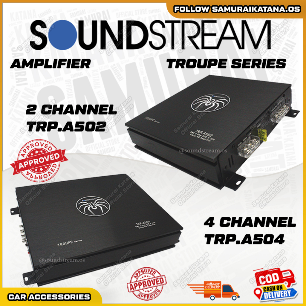 100% Original SOUNDSTREAM Troupe Series: 2 OR 4 Channel Amplifier Class ...