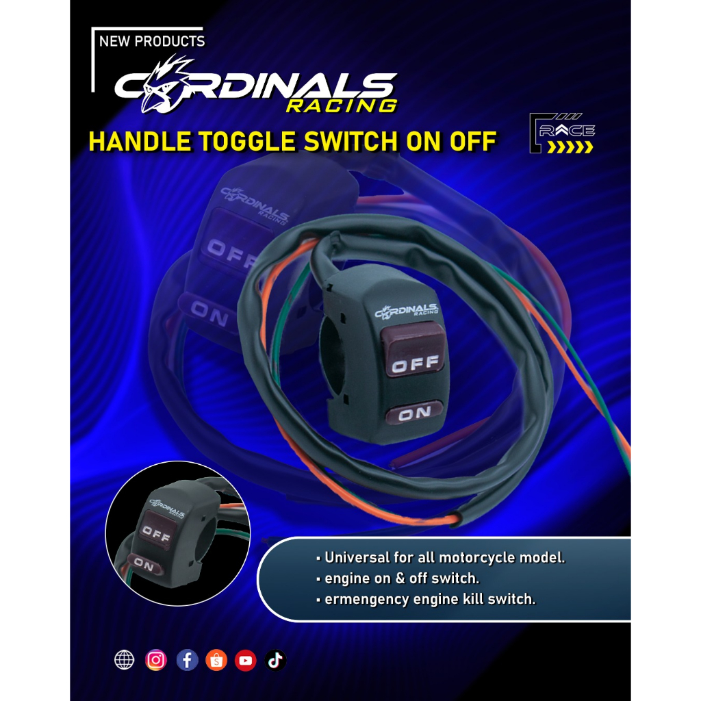 ( UNIVERSAL ) CARDINALS RACING HANDLE TOGGLE SWITCH & HANDLE E-STARTER ...