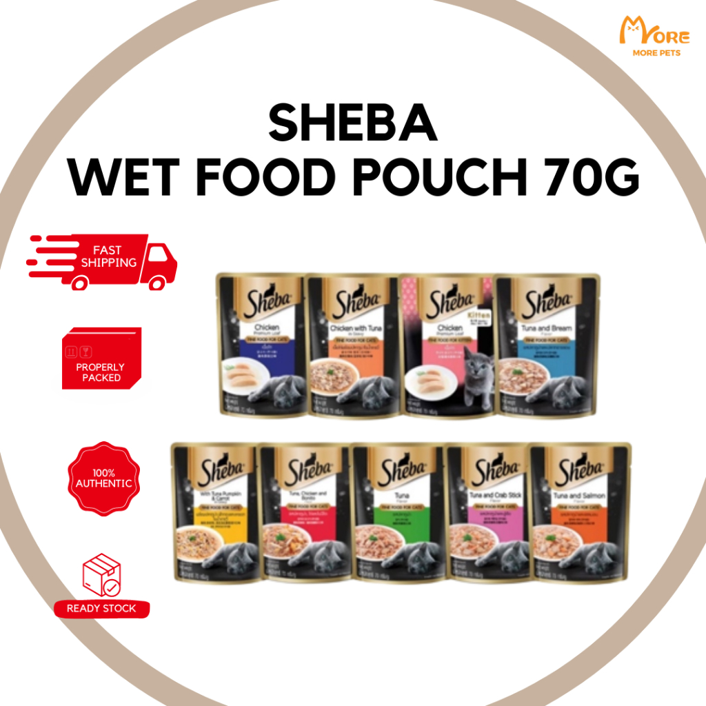 SHEBA Wet Food Pouch 70g Assorted Flavours | Shopee Malaysia