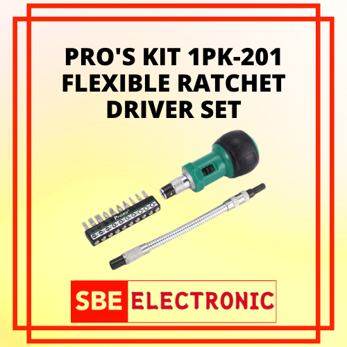 PRO'S KIT 1PK-201 Flexible Ratchet Driver Set (MADE IN TAIWAN) | Shopee ...