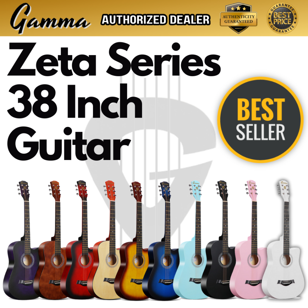 SOLID COLOR🎨 38 inch Beginner Acoustic Guitar with Free bag pick holder ...