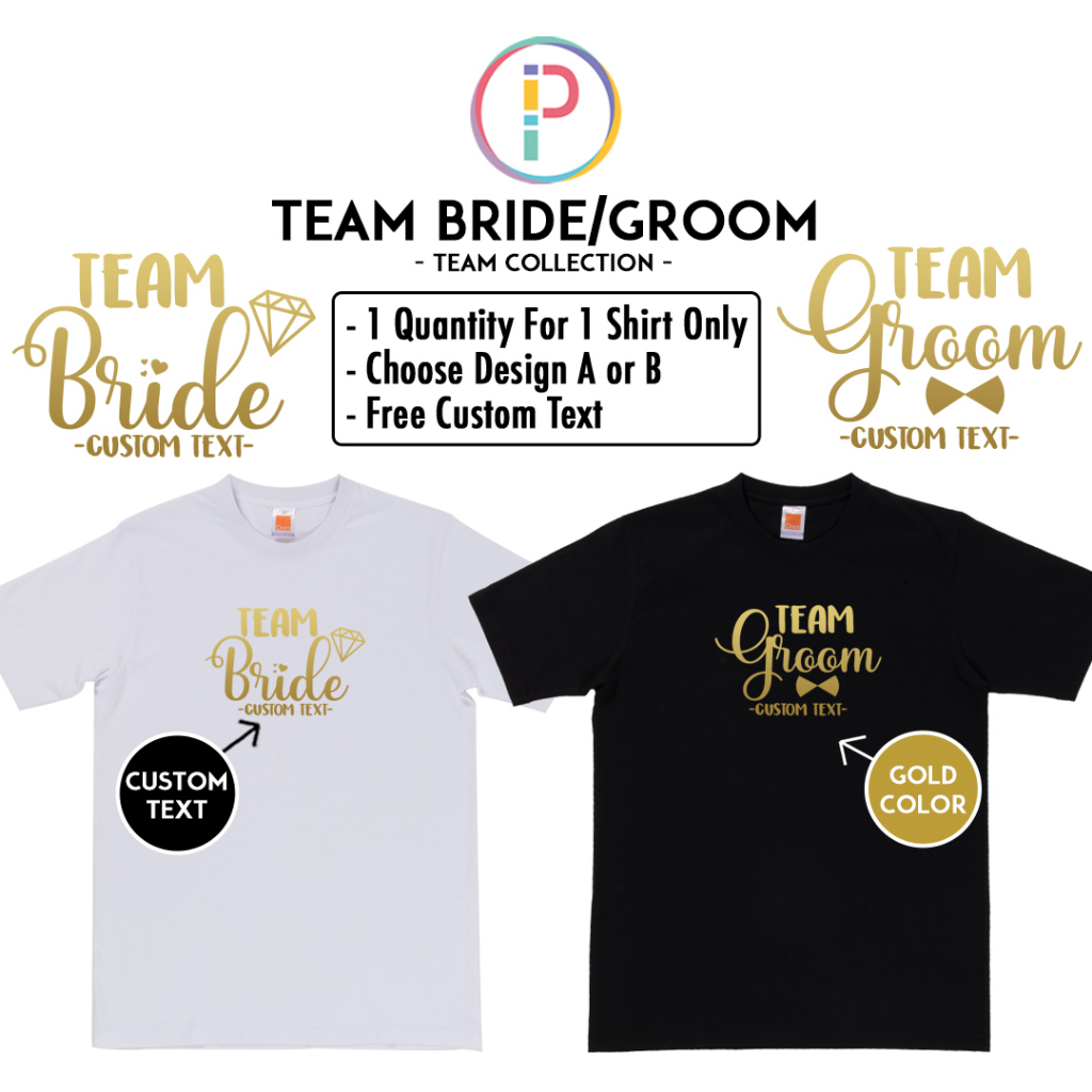 [Adult/Kid] Team Bride Team Groom Pengantin T-shirt Wedding Day Squad ...