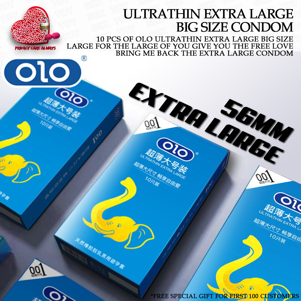 [ 10pcs Extra Large Condom 55mm ] Official OLO Condom XXL Big Size ...