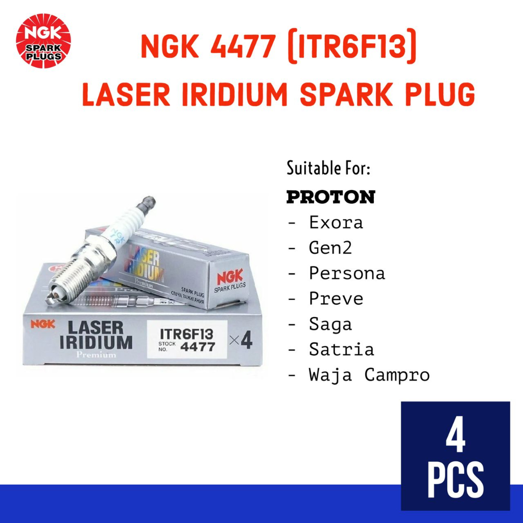 【100% ORIGINAL】 NGK 4477 (ITR6F13) PALAM PENCUCUH LASER IRIDIUM -PROTON ...